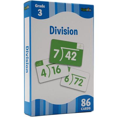 英文原版 除法运算 Division FlashKids Flash Cards 86张卡片闪卡字卡 幼儿童数学启蒙加减乘除系列 学龄前幼小衔接必备英语读物
