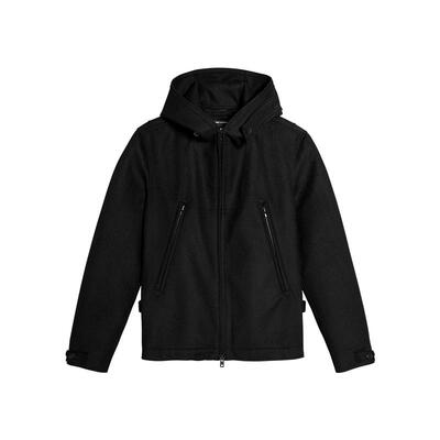 [尊享特惠]Y-3/Y3山本耀司男士短款麦尔登呢连帽夹克外套JX4821