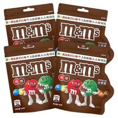 mms烘培160g*4袋装休闲食品花生