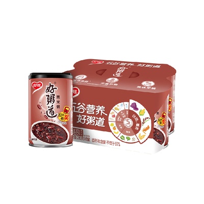 银鹭黑米八宝粥即食280g*6罐