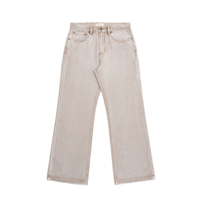 TBR石膏燕麦色直筒牛仔裤