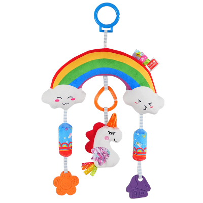 0到6个月婴儿车玩具挂件宝宝后排安全座椅车载悬挂式床头摇铃挂饰