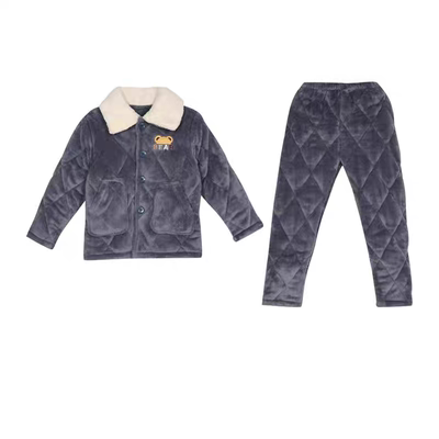 都市丽人男女童棉袄JHT1A3中大童翻领保暖夹棉睡衣套装可爱绣花