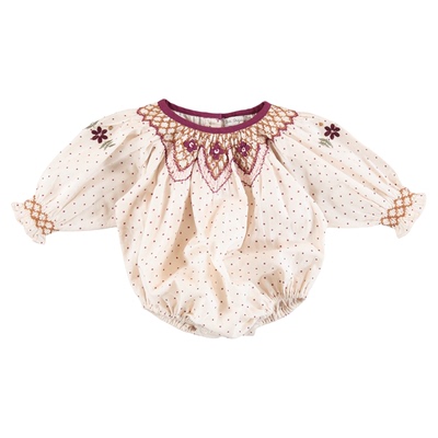 85折Little家现货 bebe organic FW26秋冬女宝长袖包屁衣针织帽子