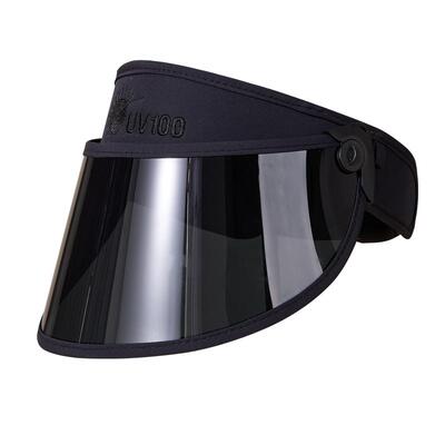 台湾UV100骑车镜片空顶防晒帽子