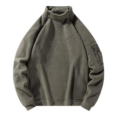 GUNCHILL户外潮流半拉链战术抓绒卫衣男春季加厚休闲防风立领上衣