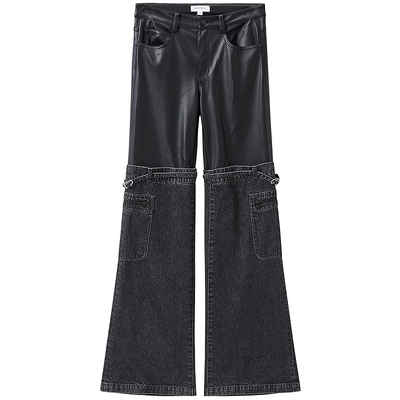 MissSixty异材质拼接微喇牛仔裤