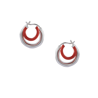 coughinvain不规则拼接银耳环