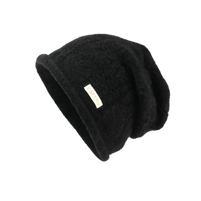 CACUSS含羊毛麻花针织帽子女冬季