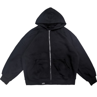 加绒加厚连帽开衫卫衣男