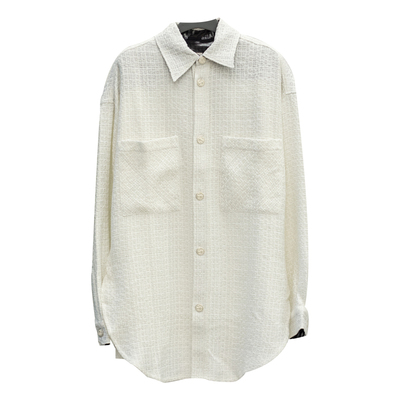 编织长款宽松外套衬衫