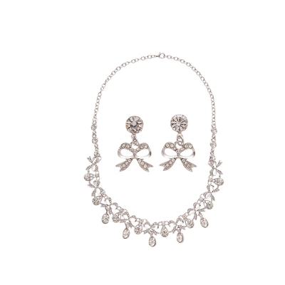 晚礼服项链耳钉套装轻奢名媛气质