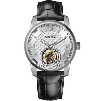 欧宝罗真陀飞轮男士商务机械表