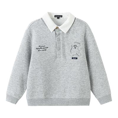 【商场同款】巴拉巴拉童装儿童卫衣长袖男童2026新款春假领子时尚