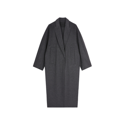 JNBY/江南布衣秋冬双面呢大衣长款宽松休闲通勤气质外套5O0811620