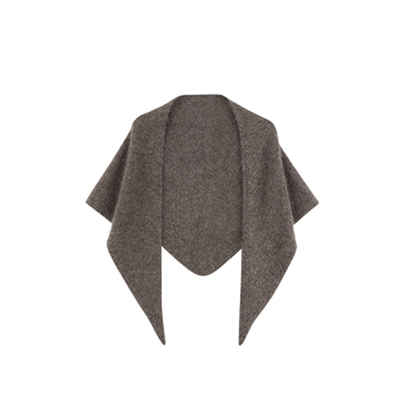 MANNALA丨“羊角巾”造型百搭保暖羊绒真丝马海毛三角巾围巾Q0256