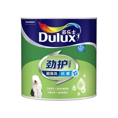 多乐士乳胶漆劲护超易洗抗菌无添加五合一墙面漆A8141-1L
