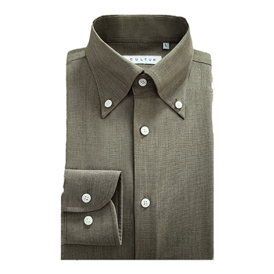 CULTUM意式复古大尖领长袖衬衫