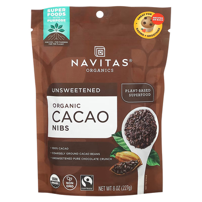 美国Navitas cacao nibs可可粒碎豆巧克力豆无加糖生酮饮食烘焙