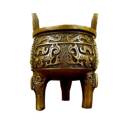 全铜龙纹香炉三足鼎家居供奉摆设