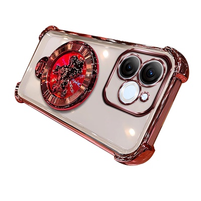 传音ITEL A80/itel a80手机壳新年好运透明壳四角防摔磁吸支架带手链电镀高级感抗指纹防汗防滑全包保护套