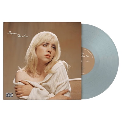 碧梨专辑 Billie Eilish Happier Than Ever 浅蓝 2LP黑胶唱片