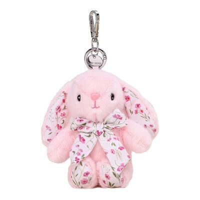 奶酪黄碎花温蒂兔毛绒公仔包挂件