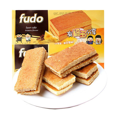 马来西亚进口福多奶油味提拉米苏蛋糕432g/盒糕点点心代餐零食