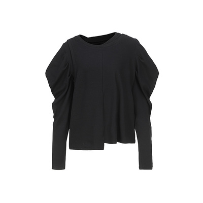 UNR小众原创设计黑色长袖圆领衫