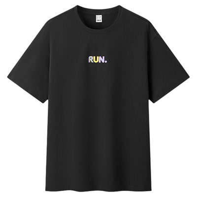 森马简约印花速干防晒短袖T恤男