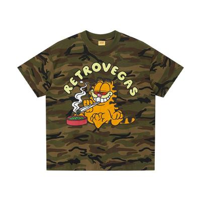 加菲猫迷彩短袖t恤RTVG潮男女