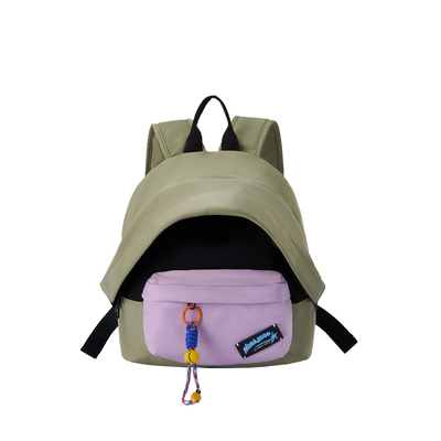 MGRASSGO双肩包女撞色时尚百搭小书包出游复古通勤休闲小众背包潮