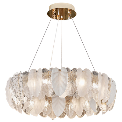 手工无铅玻璃羊脂玉陶瓷客厅灯