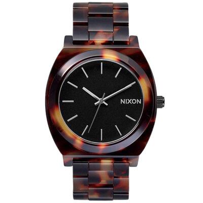 Nixon玳瑁手表复古方形石英表