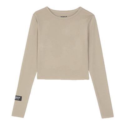 芬狄诗暖肤衣打底衫女修身圆领随意裁长袖抗菌舒适秋衣FD00390