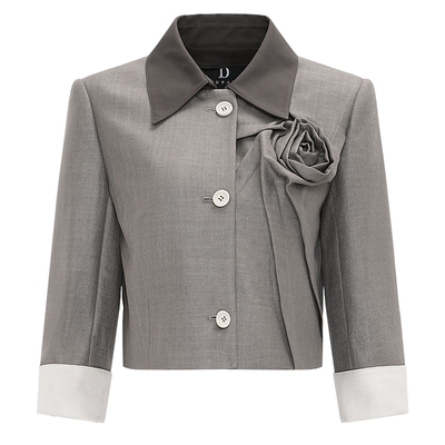 IDPAN设计感七分袖西装外套女