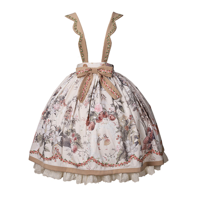 背带裙花瓣领田园风Lolita