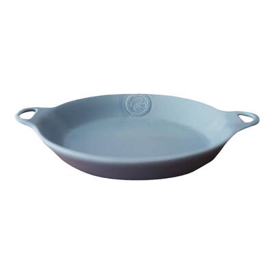 日系飞鸽浮雕双耳盘陶瓷8寸烤盘