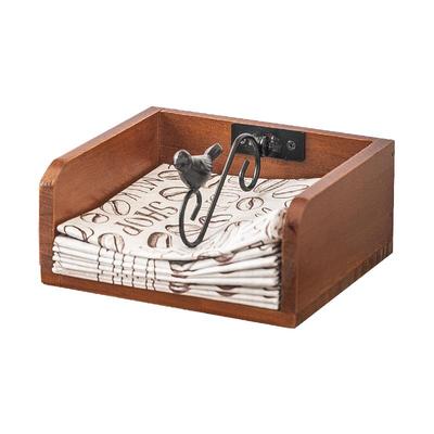 旧木良品纸巾盒复古田园风