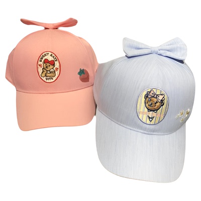 24秋款女童儿童刺绣均码可调节公主棒球帽鸭舌帽遮阳TKAC20S462K