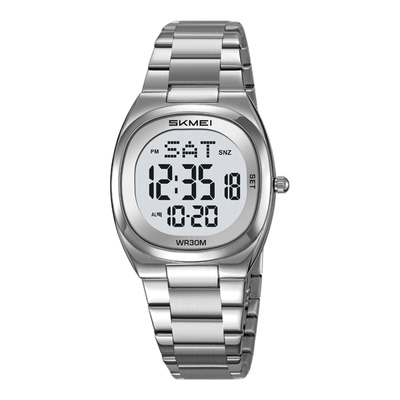 时刻美钢带双显电子表户外休闲潮