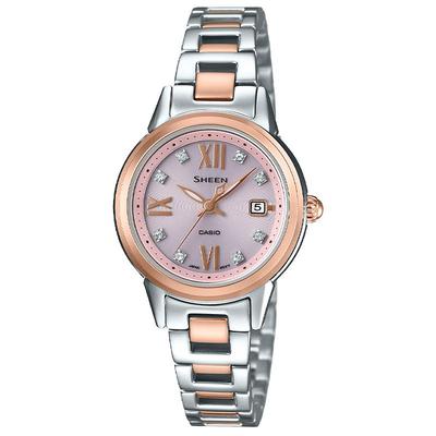 卡西欧女式指针简约防水石英表