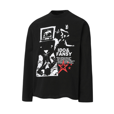 SWAG美式复古暗黑系纯棉长袖T恤