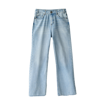 显瘦显高大长腿宽腿微喇牛仔长裤