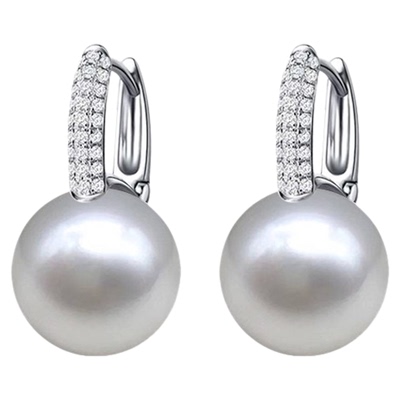 西大班法式高级珍珠耳扣通体S925