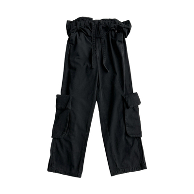 【现货】ope*y*同款工装裤女宽松水洗卷边大口袋休闲百搭直筒长裤