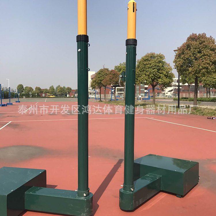 配重箱式气排球柱 移动可调节升降式沙滩排球架 简易室内排羽架