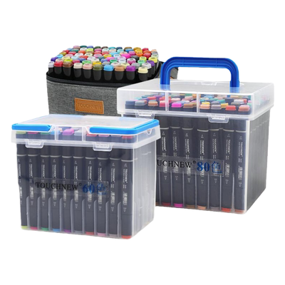 软头油性马克笔全套装TOUCHNEW软毛笔双头学生动漫美术专用笔