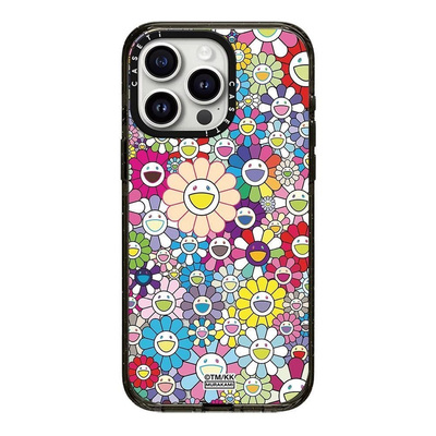 CASE联名满屏彩色太阳花适用17promax手机壳iPhone16pro苹果15plusMagSafe磁吸14p透明C家13潮流12村上隆11