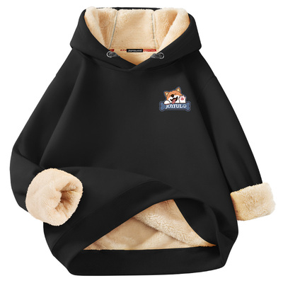 真维斯青少年加绒加厚卫衣秋冬款